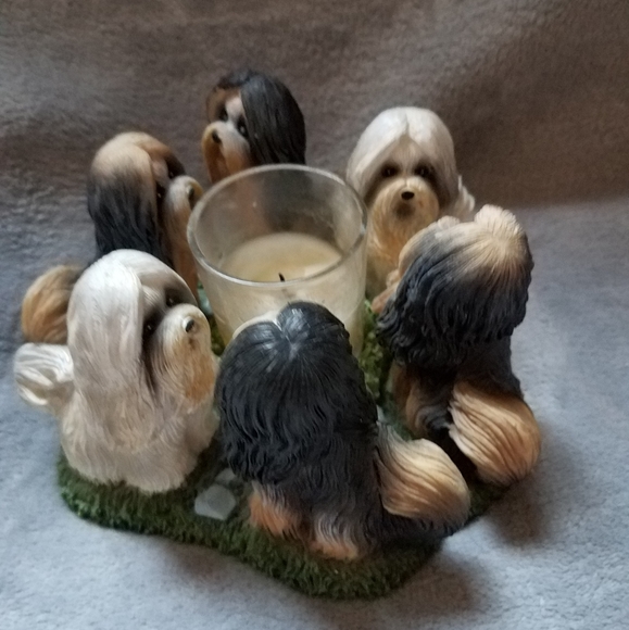 Continental Creations Inc. | Accents | Adorable Shih Tzu Candle Holder ...